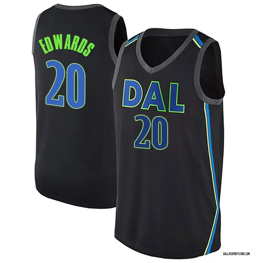 Men's Kessler Edwards Dallas Mavericks Black Jersey - City Edition ...